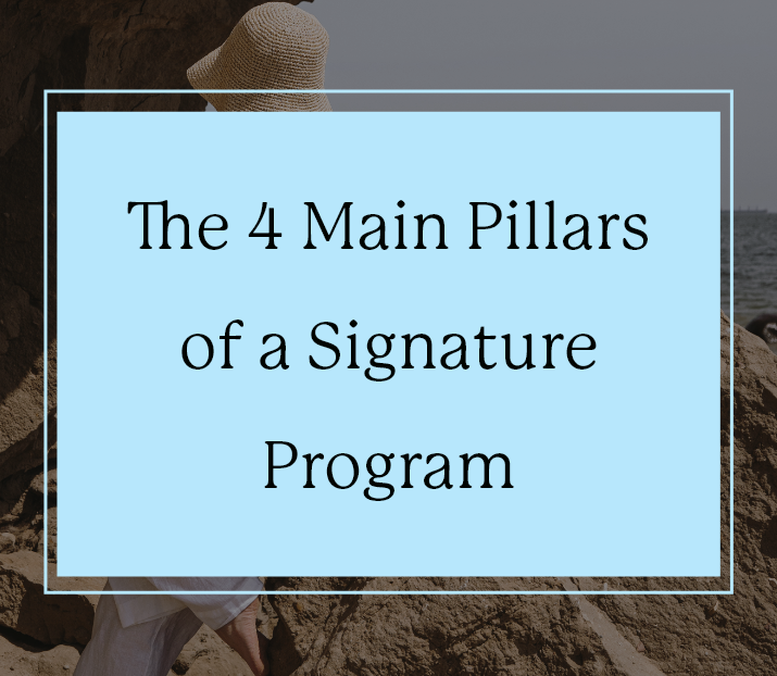 The 4 Main Pillars of a Signature Program